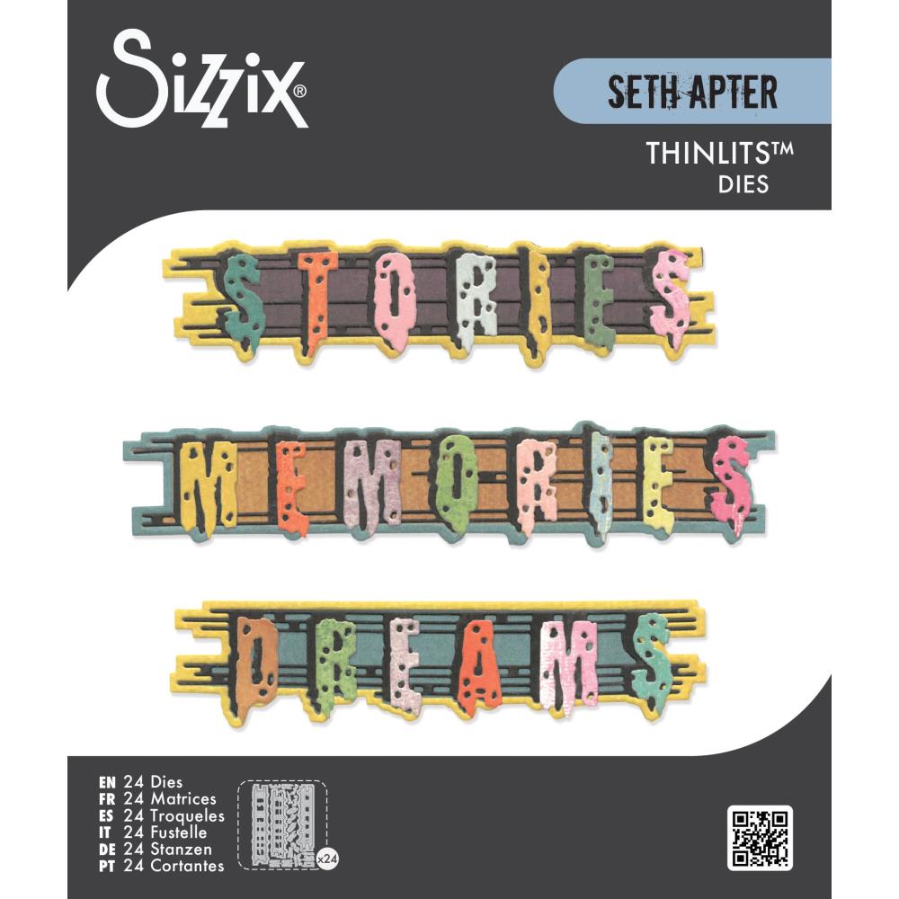 Sizzix Thinlits Die Set By Seth Apter 24/Pkg Word Wafers #2 – Scrap en masse