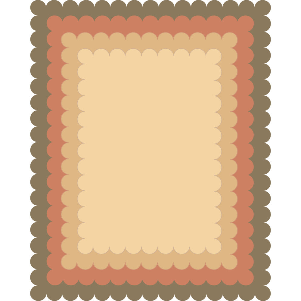 Prism Studio Die, Nesting Scalloped Rectangles – Scrap en masse