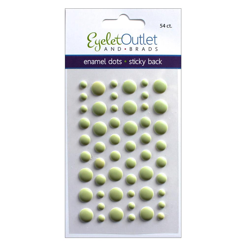 Eyelet Outlet Adhesive-Back Enamel Dots 54/Pkg Matte Green – Scrap en masse