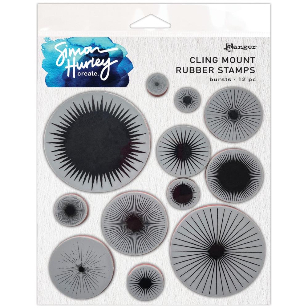 Simon Hurley - create. Background Stamp 6"X6" Bold Bursts – Scrap en masse