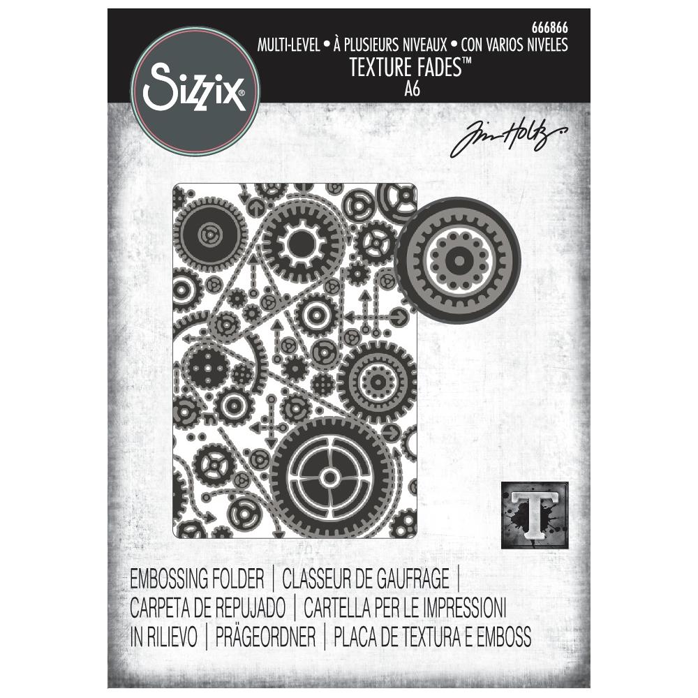 Sizzix Embossing Folder By Tim Holtz Vault Gears – Scrap en masse