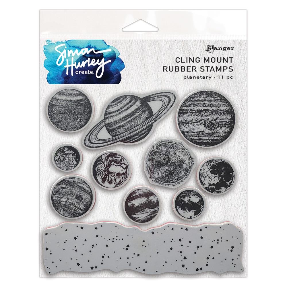 Simon Hurley - Cling Mount Stamp 6"X6" Planetary – Scrap en masse
