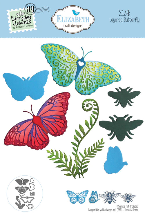 Elizabeth Craft - Metal Die Layered Butterfly – Scrap en masse