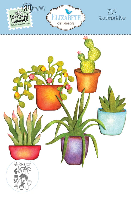 Elizabeth Craft - Metal Die Succulents & Pots – Scrap en masse