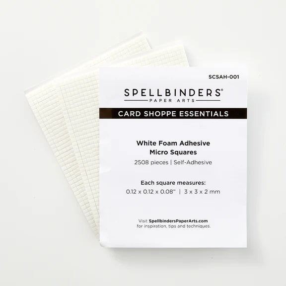 Spellbinders -White Foam Adhesive Squares, Micro – Scrap en masse