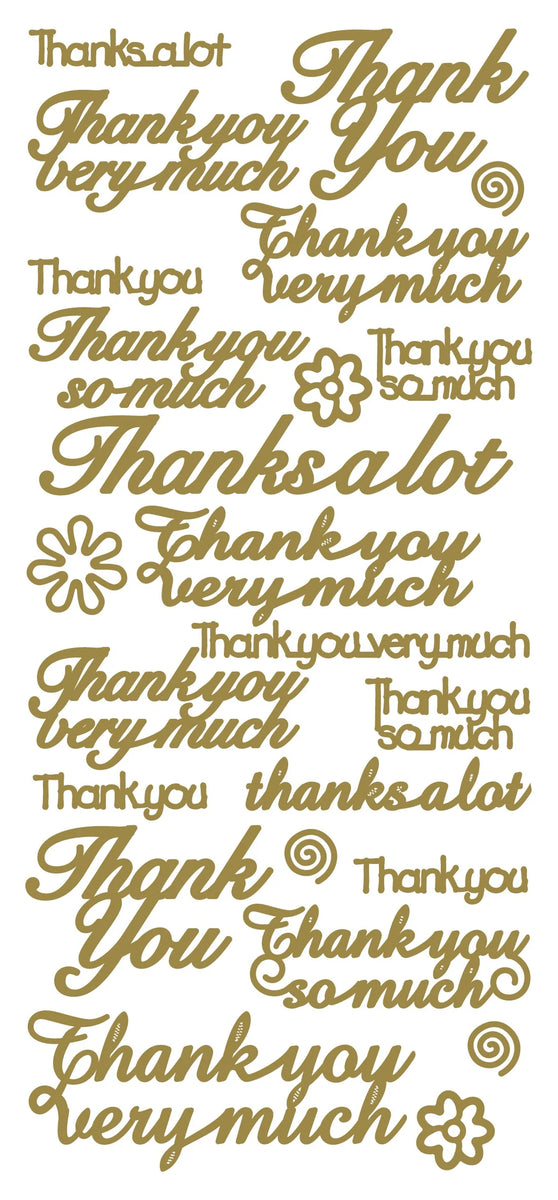 ECSTASY CRAFTS - Peel Off Stickers -Various Thank You – Scrap en masse