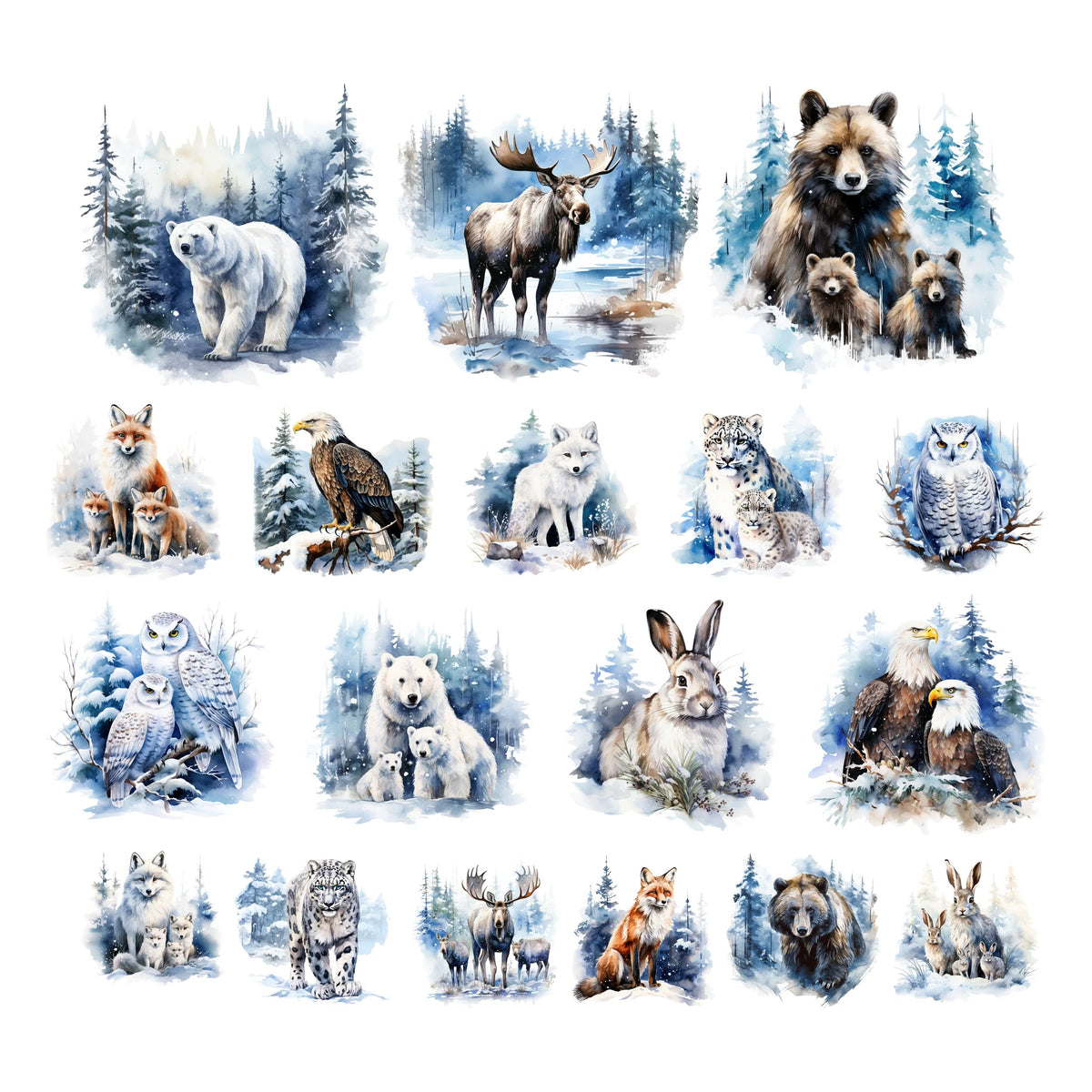 Simply Stated Forever Frost Animals Ephemera – Scrap en masse