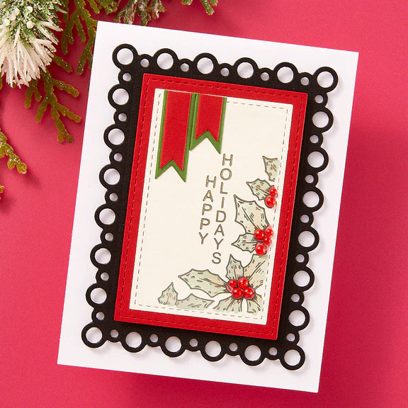 Spellbinders Nested Tree Frame Etched Dies from the Essential Holiday ...