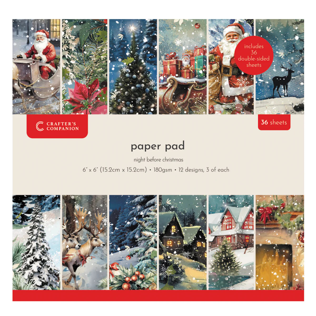 Crafter's Companion The Night Before Christmas 6" x 6' Pad – Scrap en masse