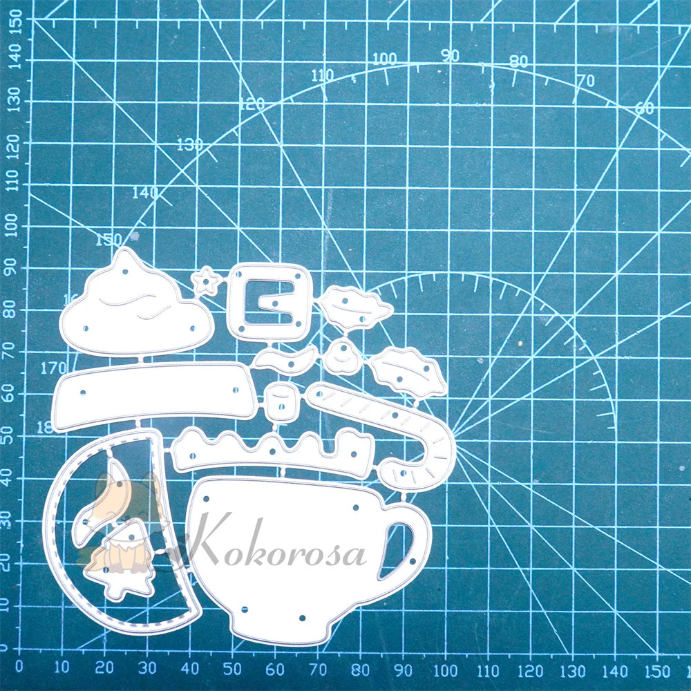 Kokorosa Metal Cutting Dies with Christmas Cup and Ice Cream Sugar Can ...