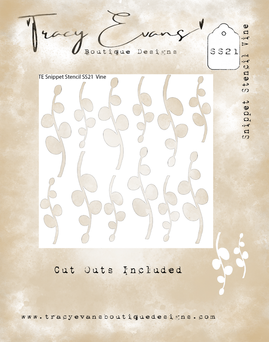 Tracy Evans - Stencil- Vine SS21 – Scrap en masse