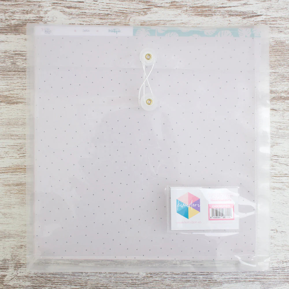 Kimidori- Transparent expandable plastic envelope for papers 12"x12 ...
