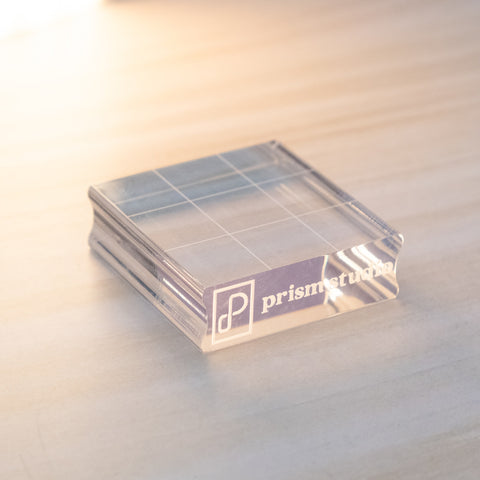 Prism Studio Acrylic Stamping Block (with Grips), Square, 1.5" X 1.5 ...
