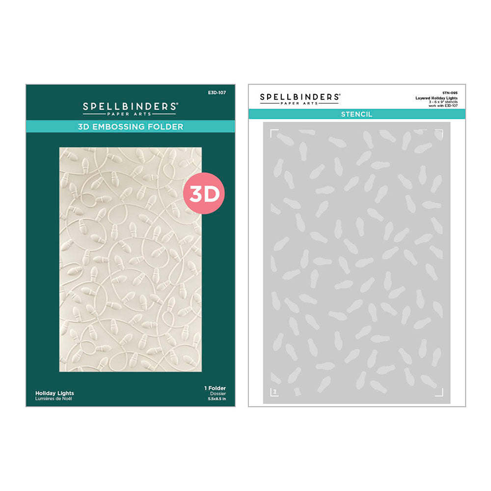Spellbinders 3D Embossing Folder Holiday Lights – Scrap en masse