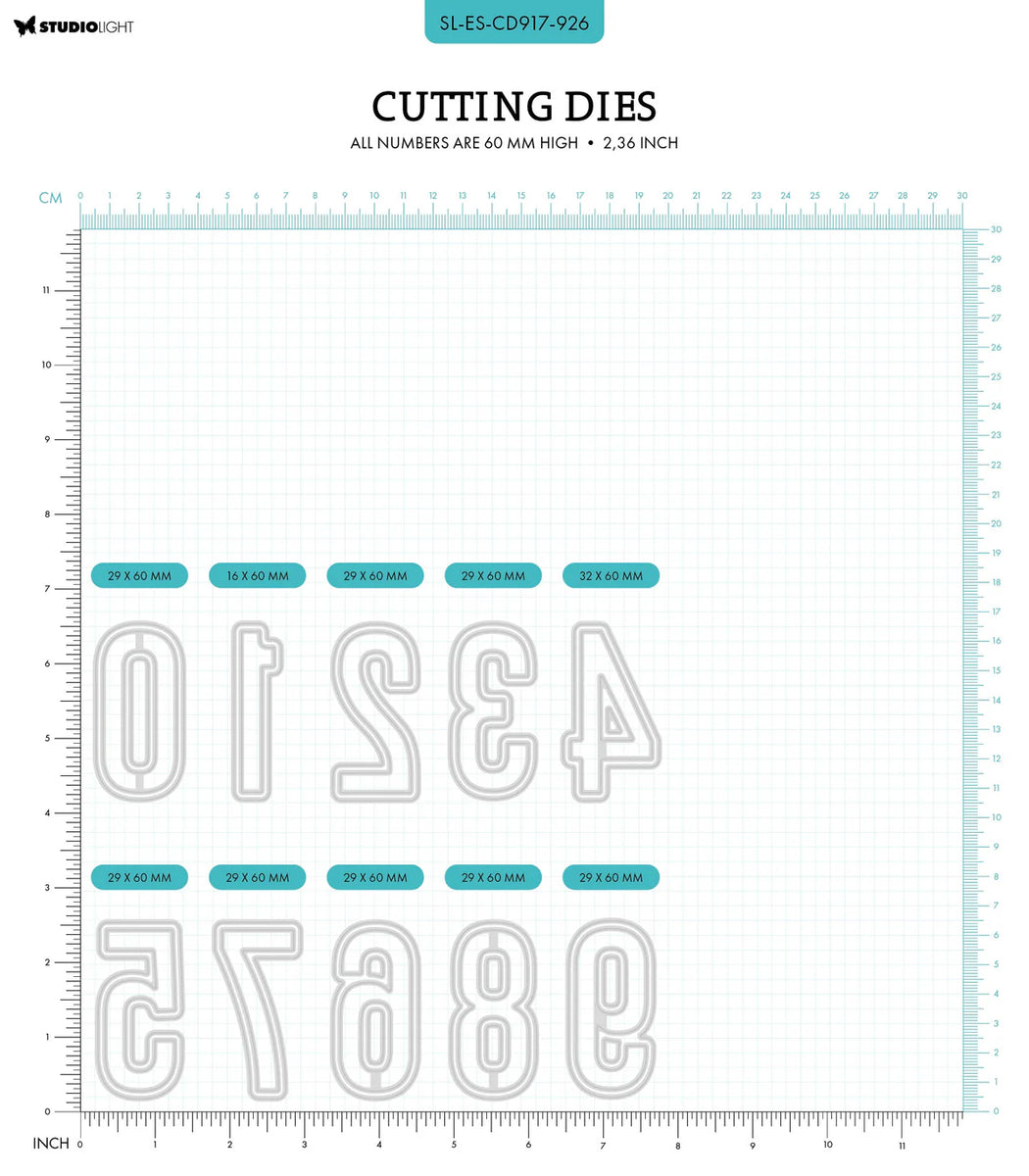 Studio Light Essentials Cutting Die Number 4 – Scrap en masse
