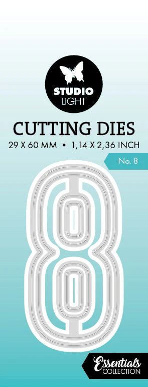 Studio Light Essentials Cutting Die Number 8 – Scrap en masse