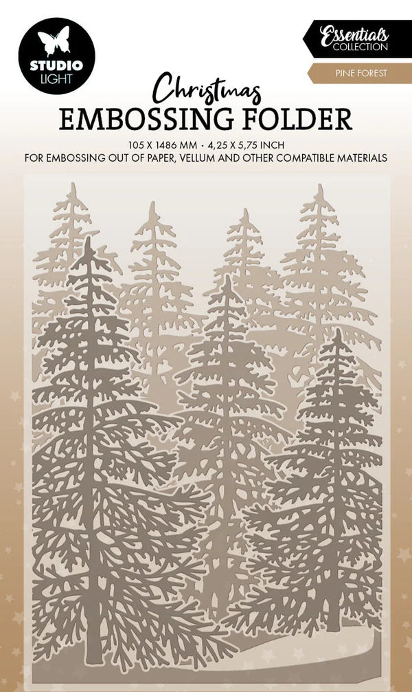 STUDIO LIGHT - Embossing Folder Forest Background Essentials 1 Piece ...