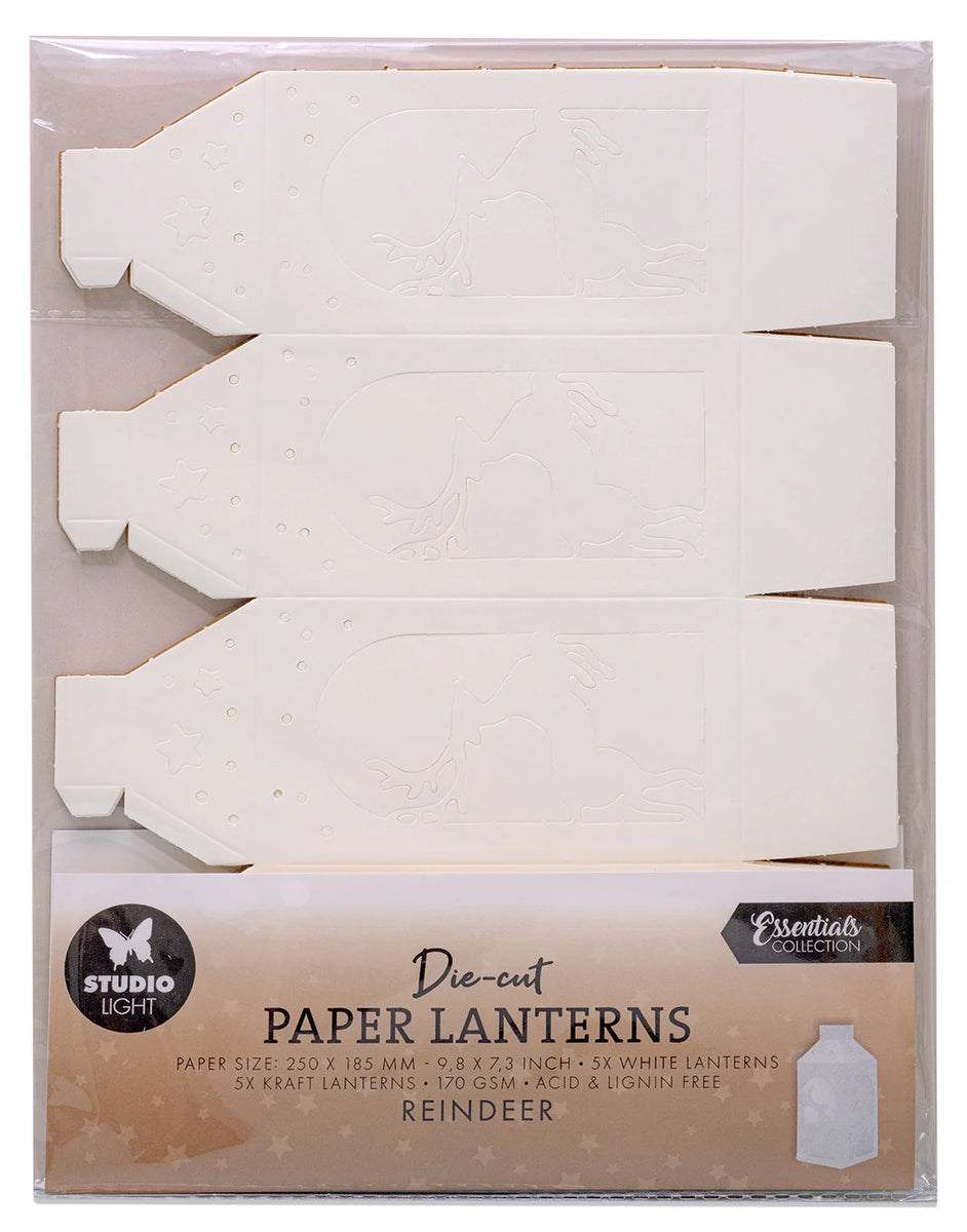 Studio light - Die-Cut Paper Lanterns Reindeer Essentials 10 Sheets ...