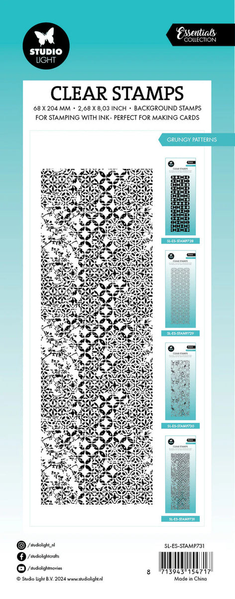 Studio Light Clear Stamp Grungy Pattern – Scrap en masse