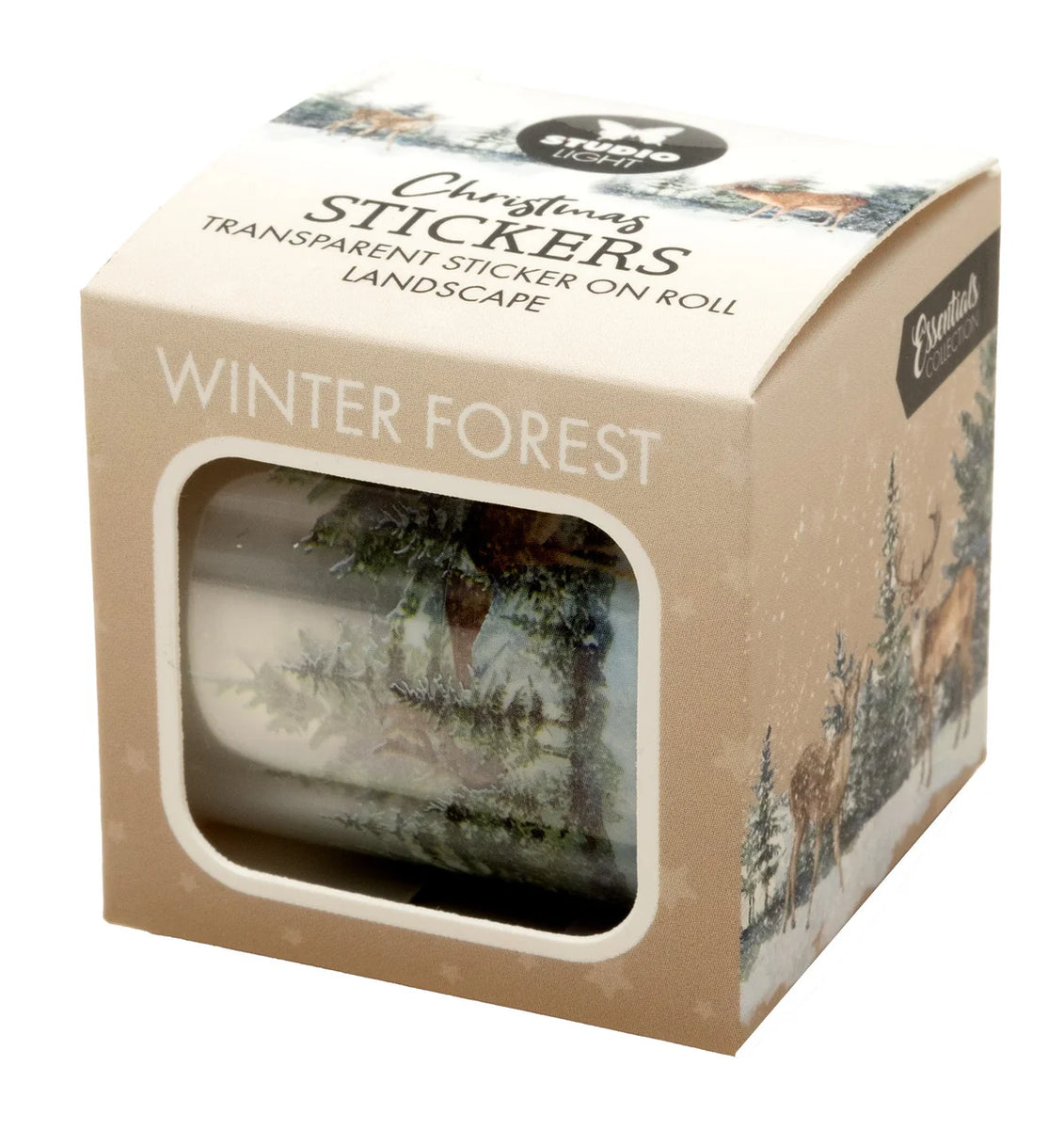 Studio Light Clear Stickers Winter Forest On A Roll Essentials 5 Meter ...