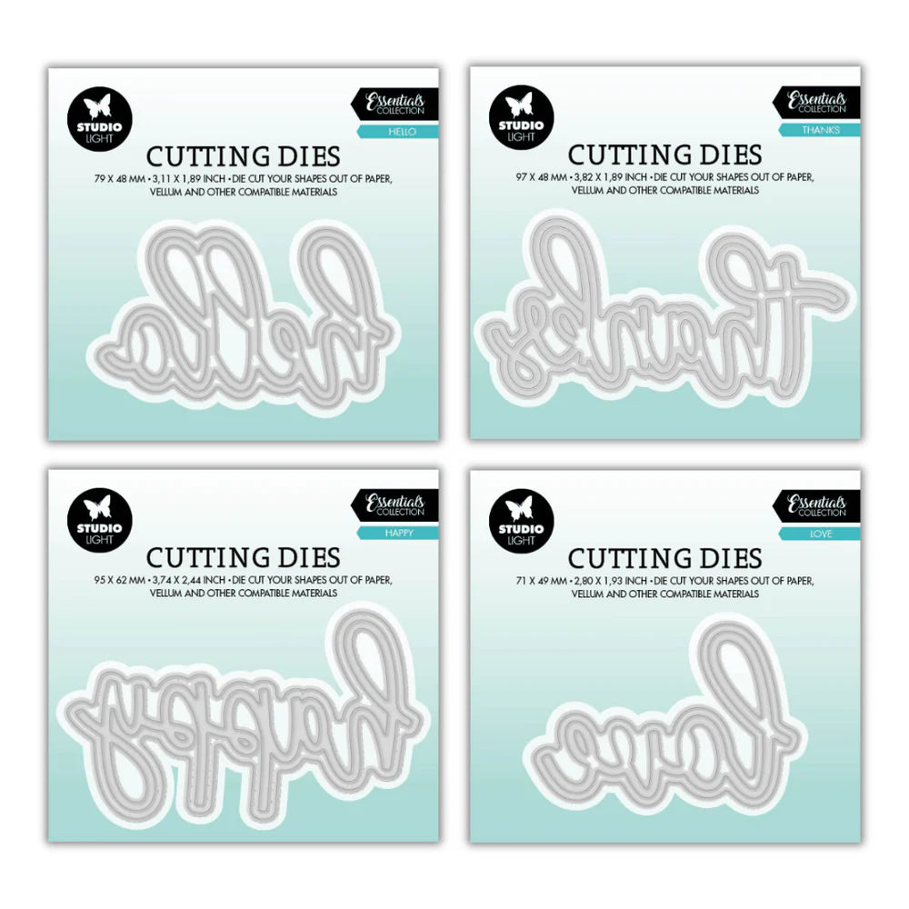 Studio Light Sentiment Die 4 Piece Bundle – Scrap en masse