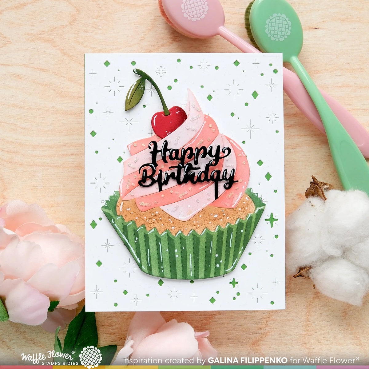 WAFFLE FLOWER X GALINA FILIPPENKO Sweet Cupcake Die – Scrap en masse