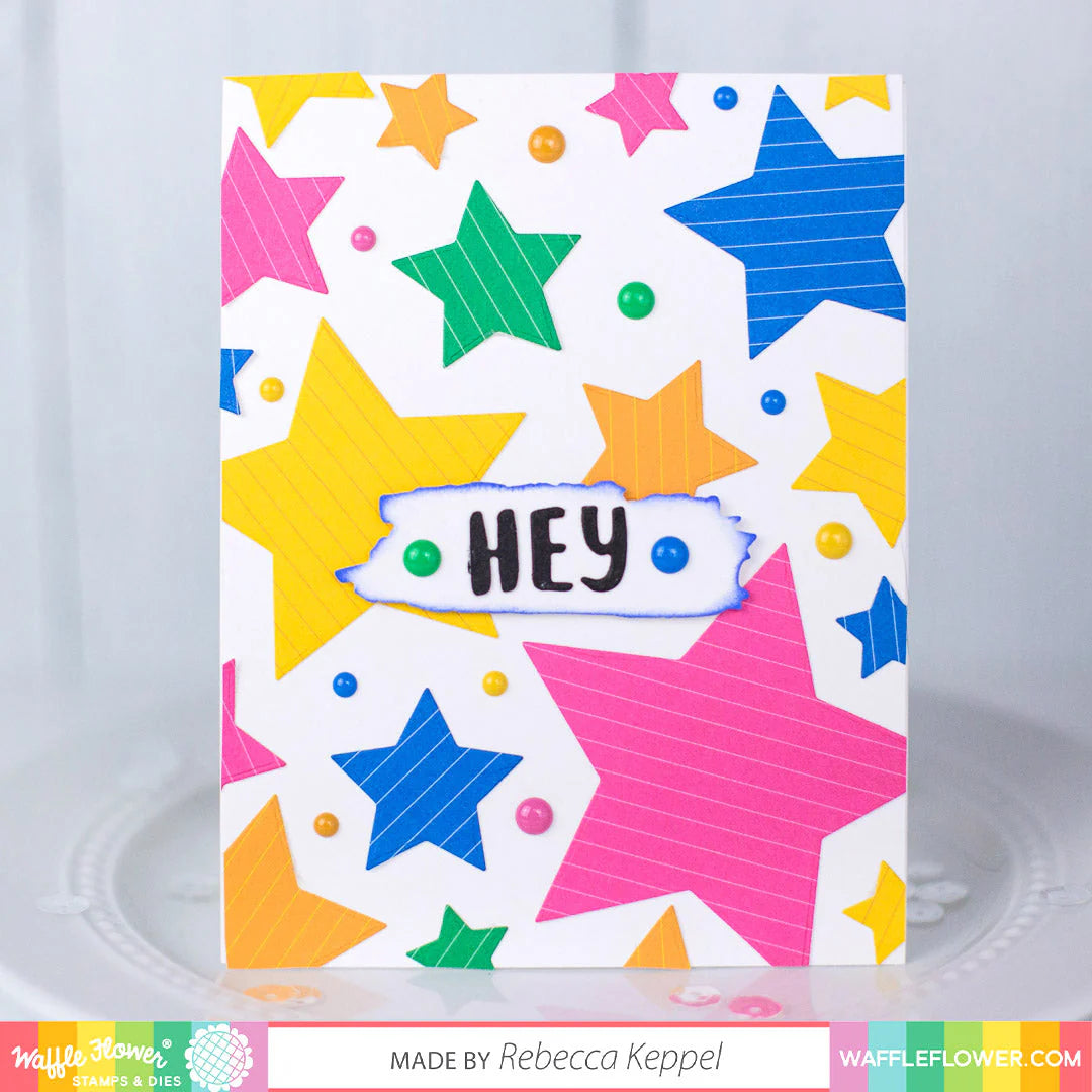 WAFFLE FLOWER X NINA YANG Nesting Stars Die – Scrap en masse