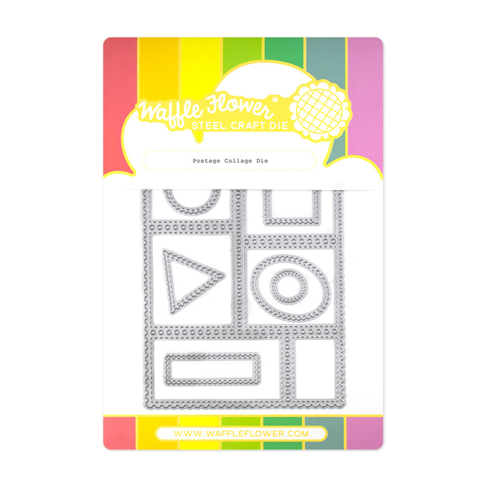 Waffle Flower Die Postage Collage – Scrap en masse