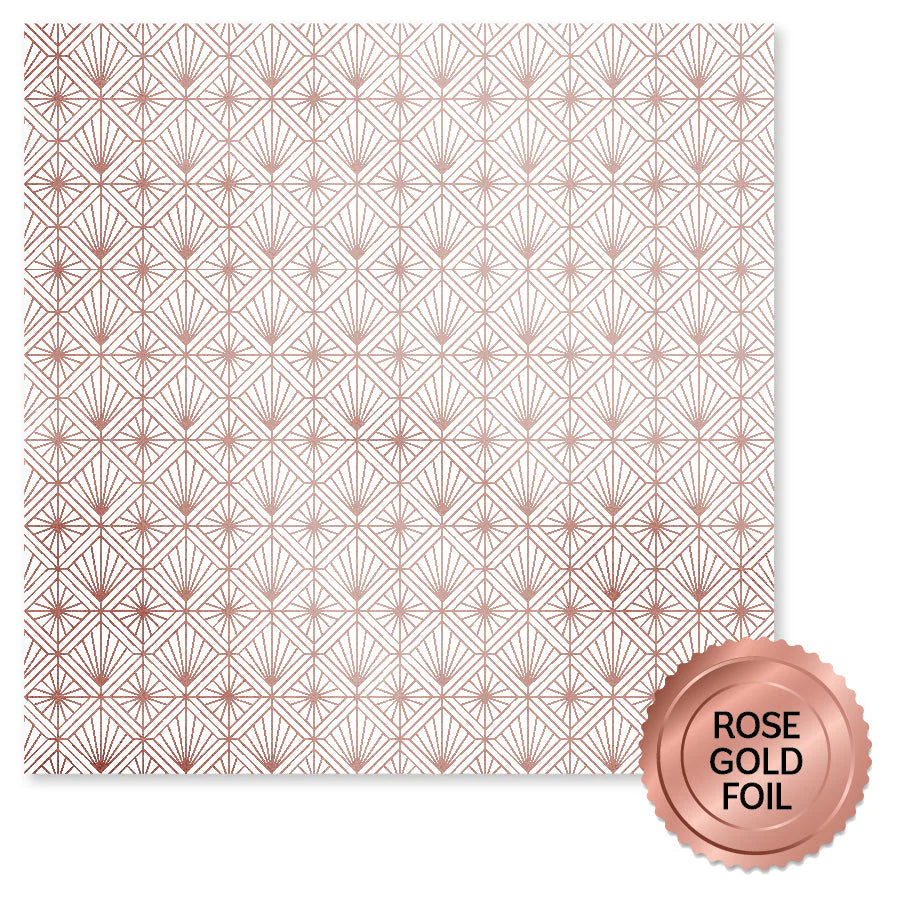 Paper Rose Wedding Joy Foil Rose Gold 6x6 Paper – Scrap en masse