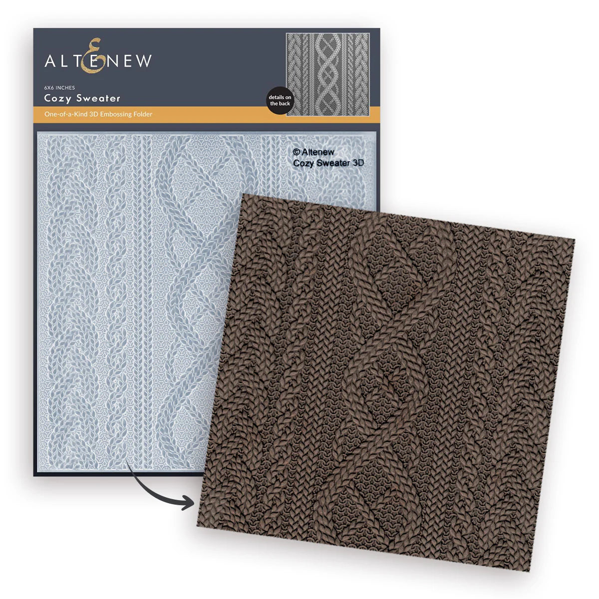 Altenew Cozy Sweater 3D Embossing Folder – Scrap en masse