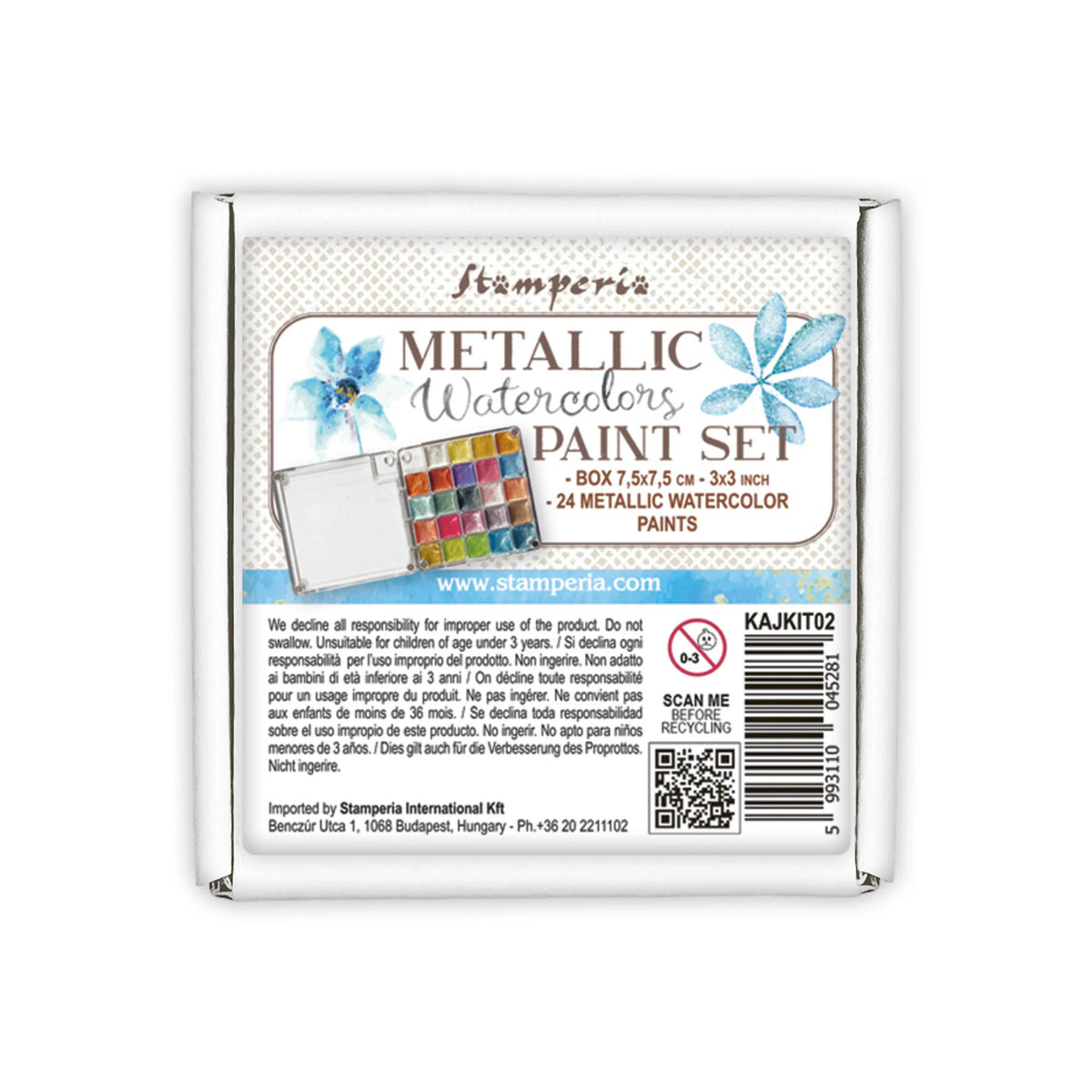 Stamperia Watercolors Metallic Paint Set (24pcs) – Scrap en masse