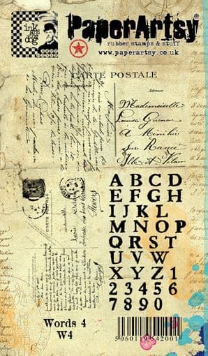 Paperartsy - Words Plate 4 - EZ (cling) mounted – Scrap en masse