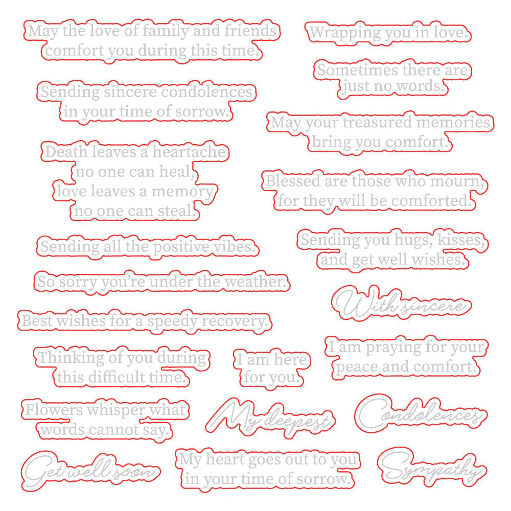 Honey Bee Stamps Inside Sentiments: Comfort - Honey Cuts – Scrap en masse